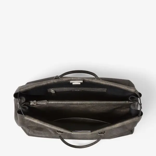 Fendi Peekaboo Tote Large Black Vintage-effect Leather Bag